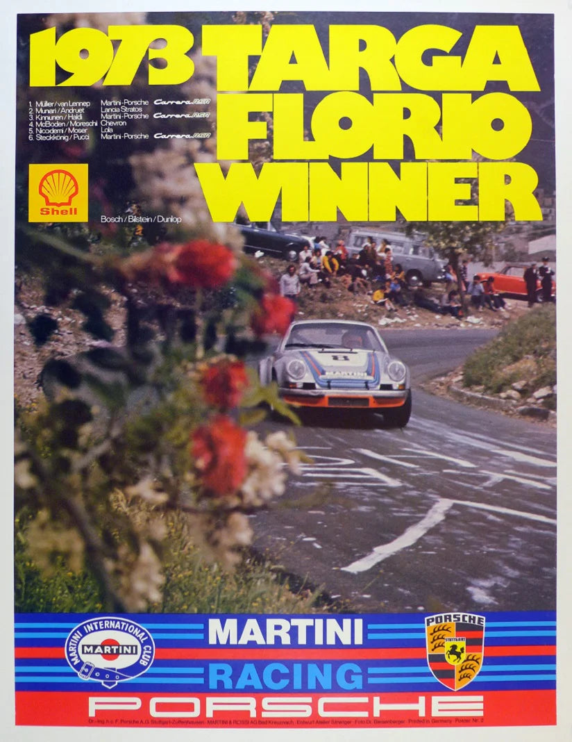 1973 Porsche Targa Florio Winner – Vintage Car Posters