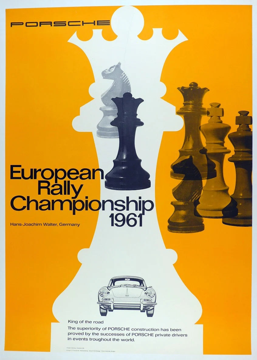 1961 European Rally Championship – Vintage Car Posters